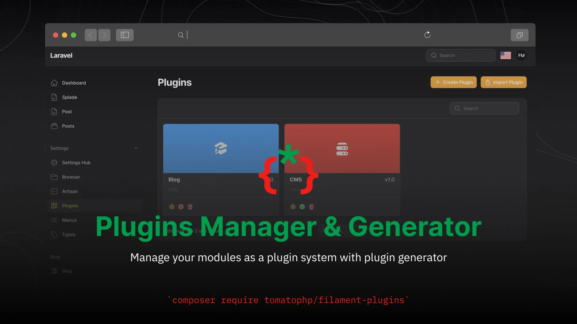 Plugins Manager & Generator by Fady Mondy - Filament