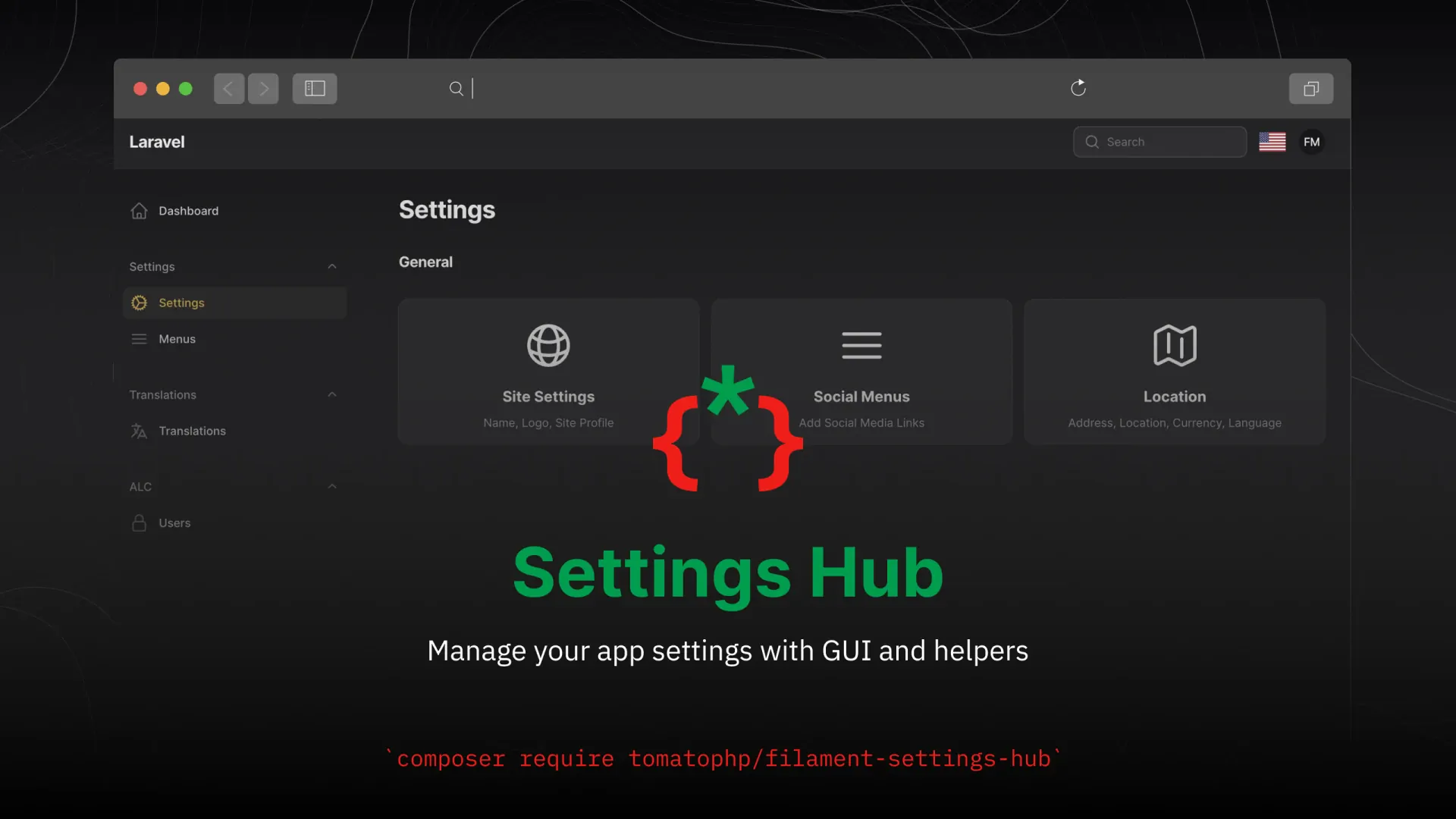 Settings Hub by Fady Mondy - Filament