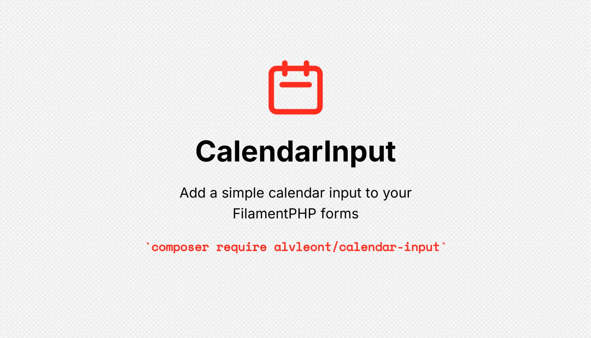 Calendar Input by Álvaro León Torres - Filament