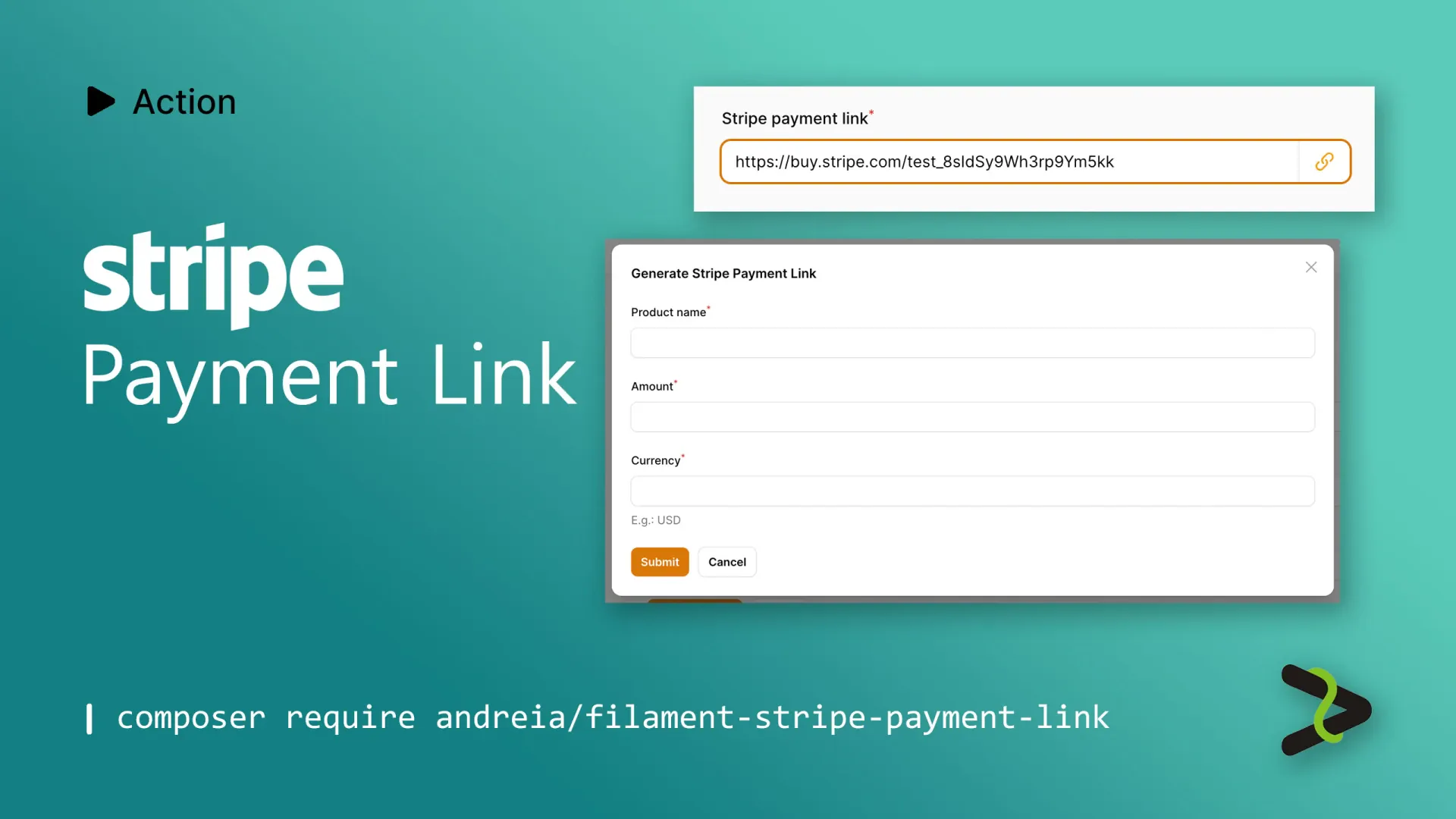 Stripe Payment Link by Andréia Bohner - Filament