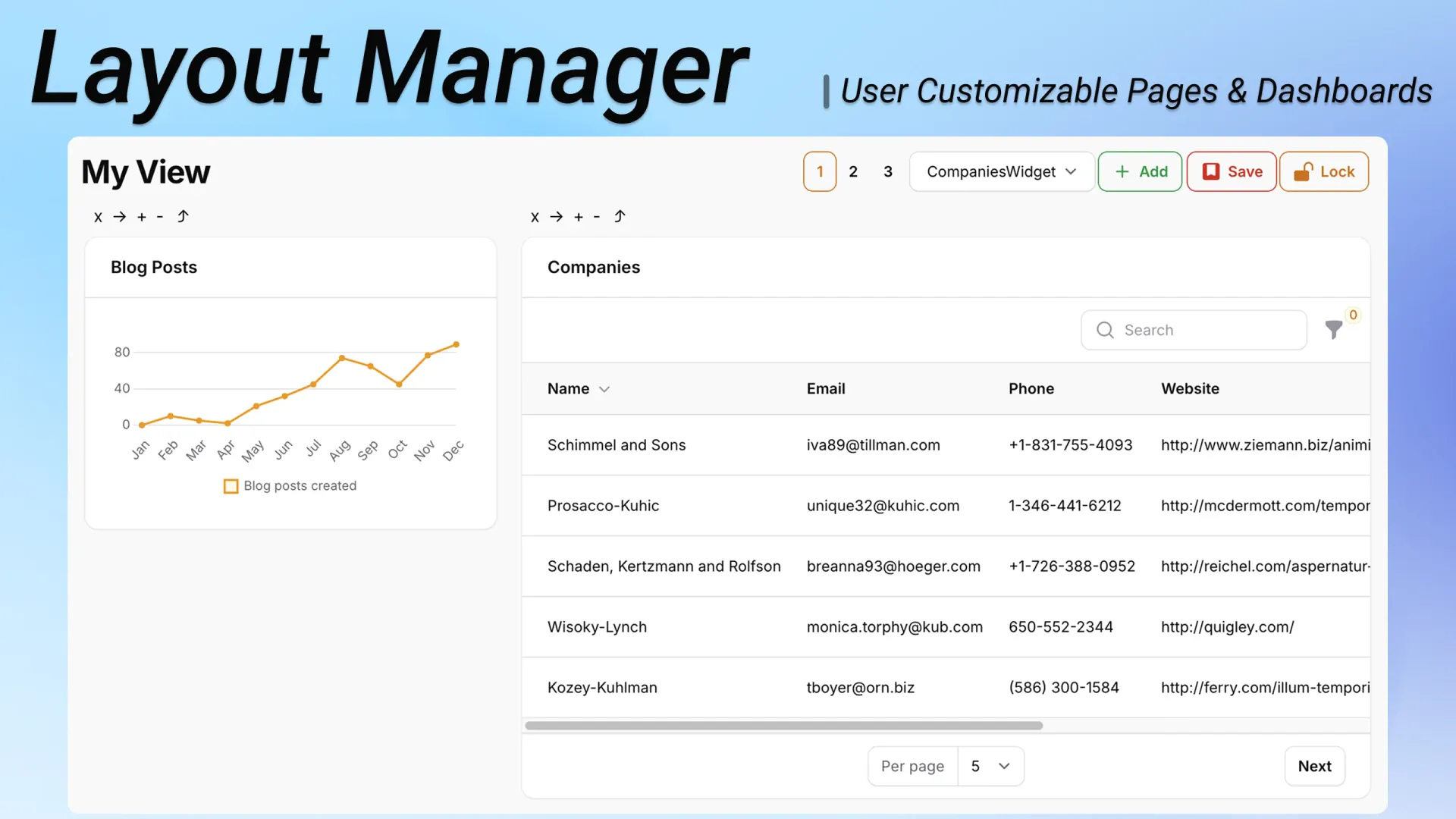 Layout Manager by August Sosick - Filament