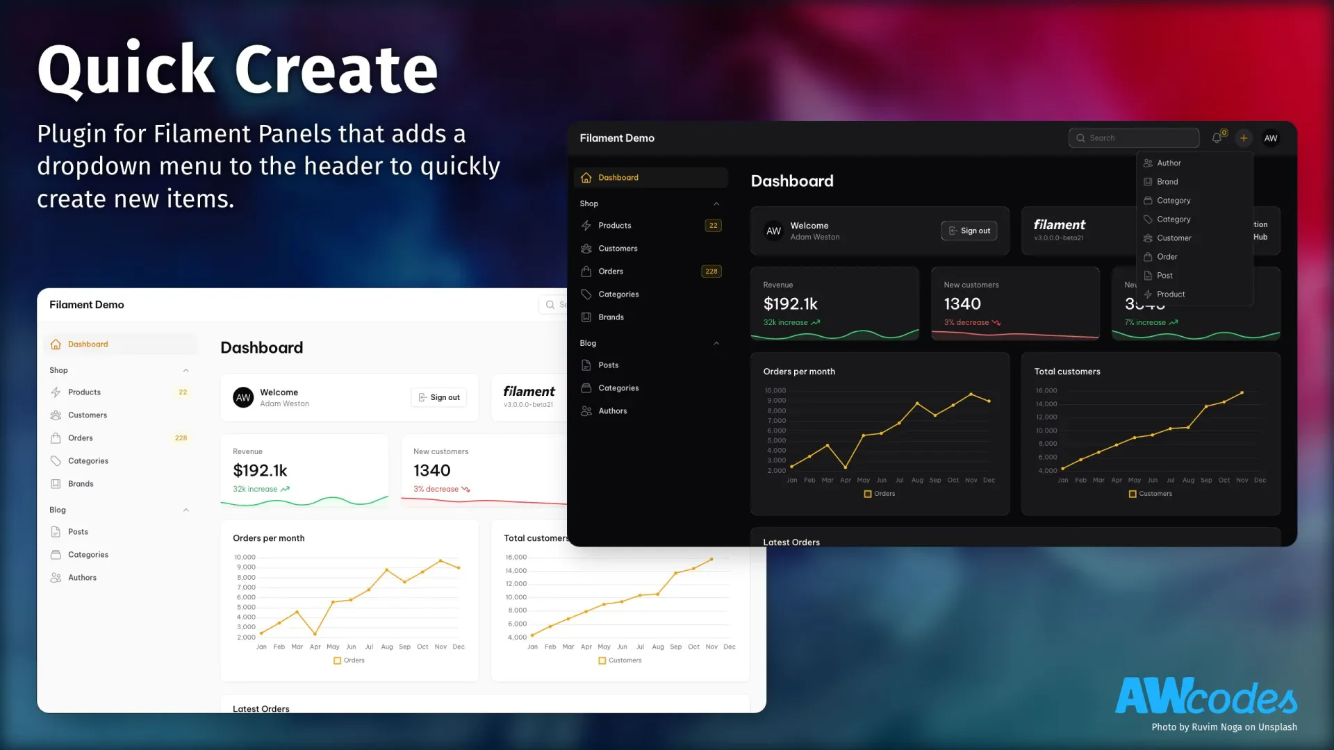 Quick Create by Adam Weston - Filament