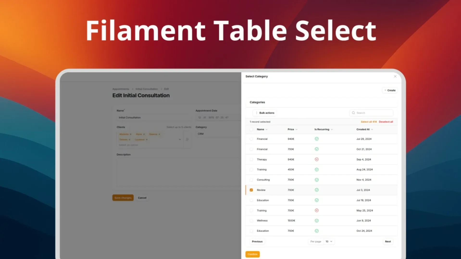 Table Select by David Vařílek - Filament