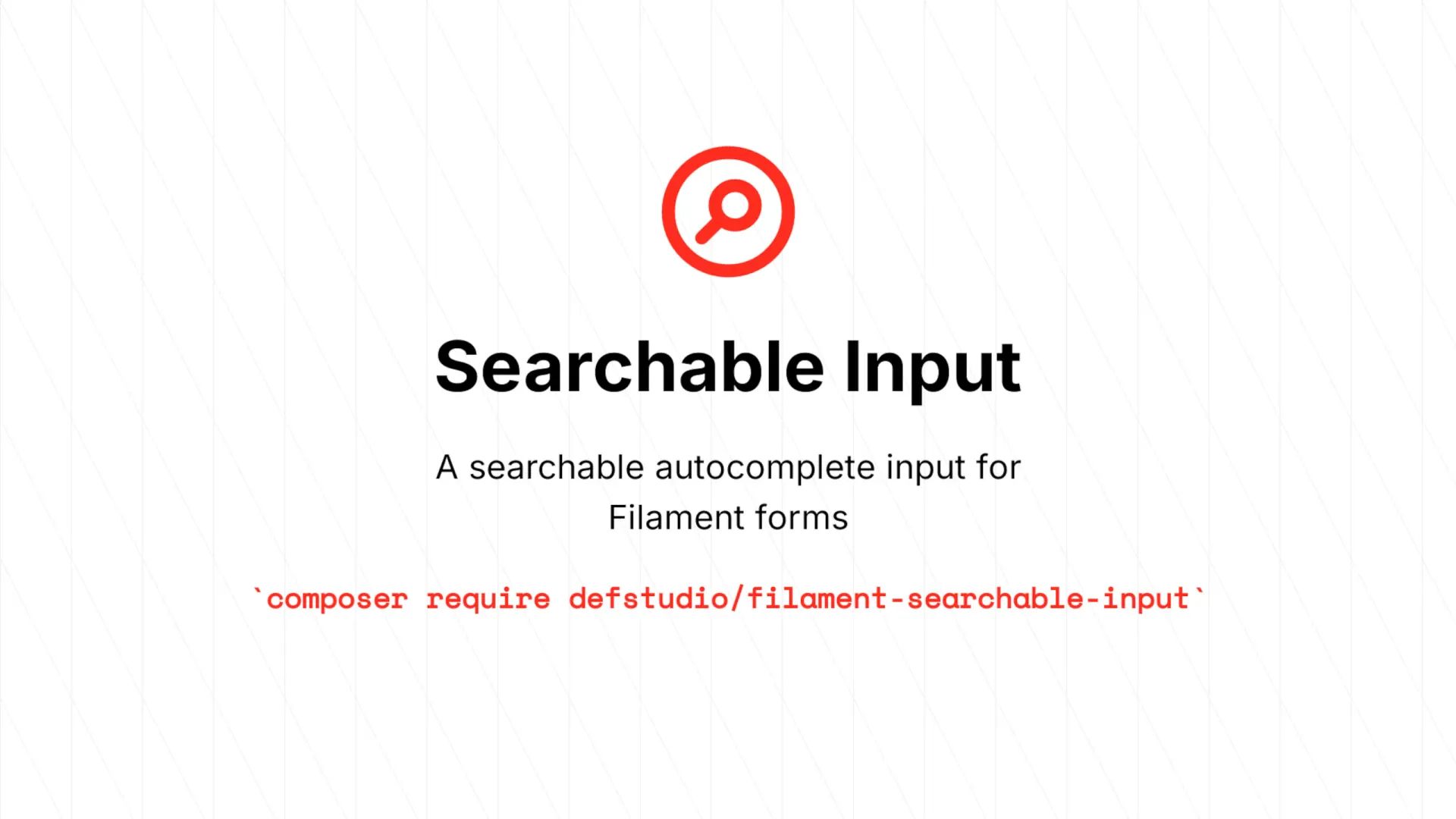 Searchable Input by DEF Studio - Filament