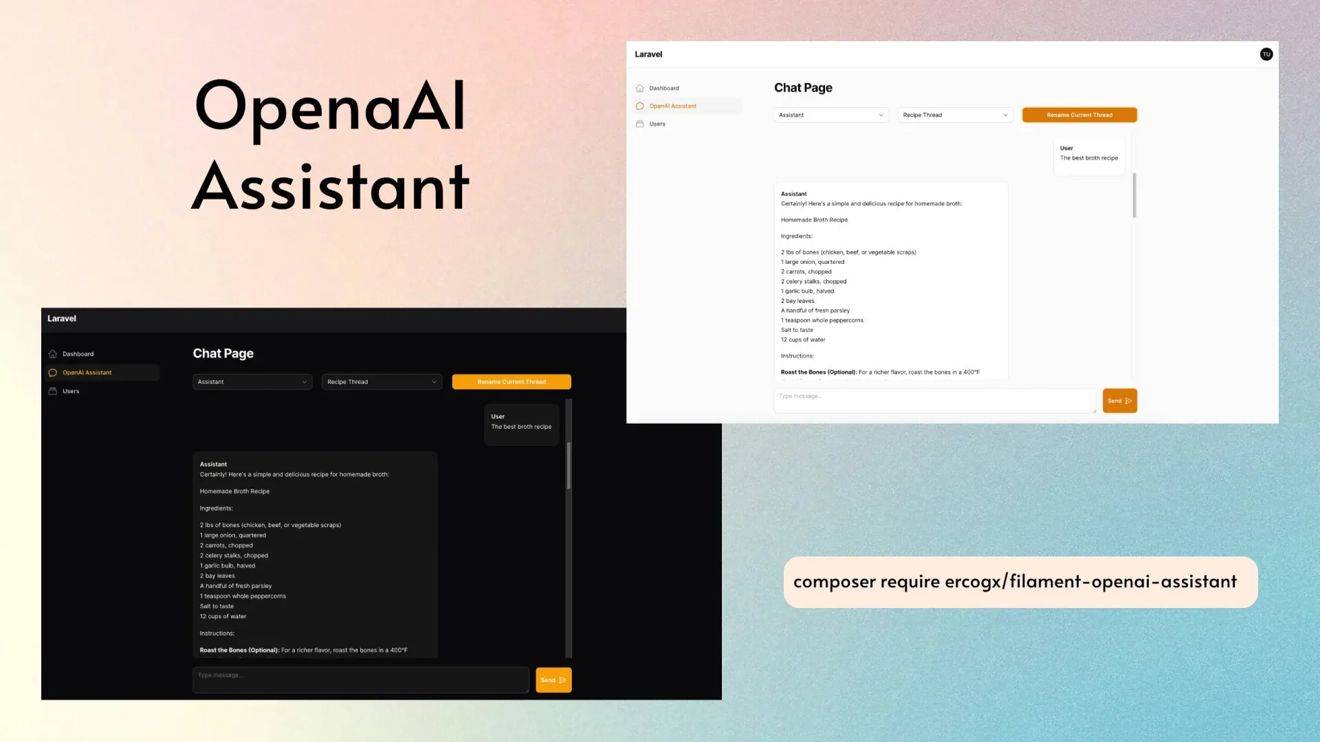 OpenAI Assistant by Ercogx - Filament OpenAI Assistant by Ercogx - Filament