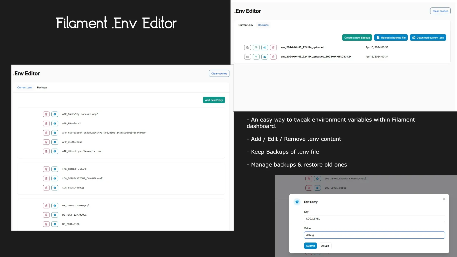 .Env Editor by GeoSot - Filament