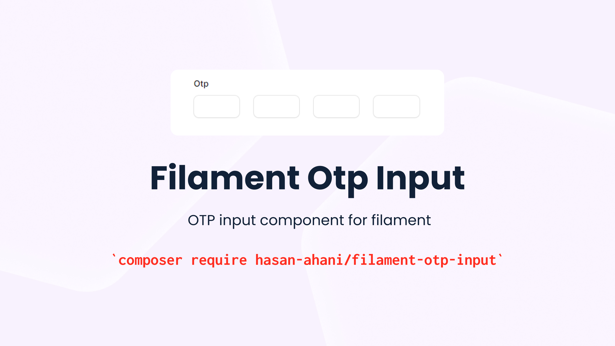 OTP input by Hasan Ahani - Filament