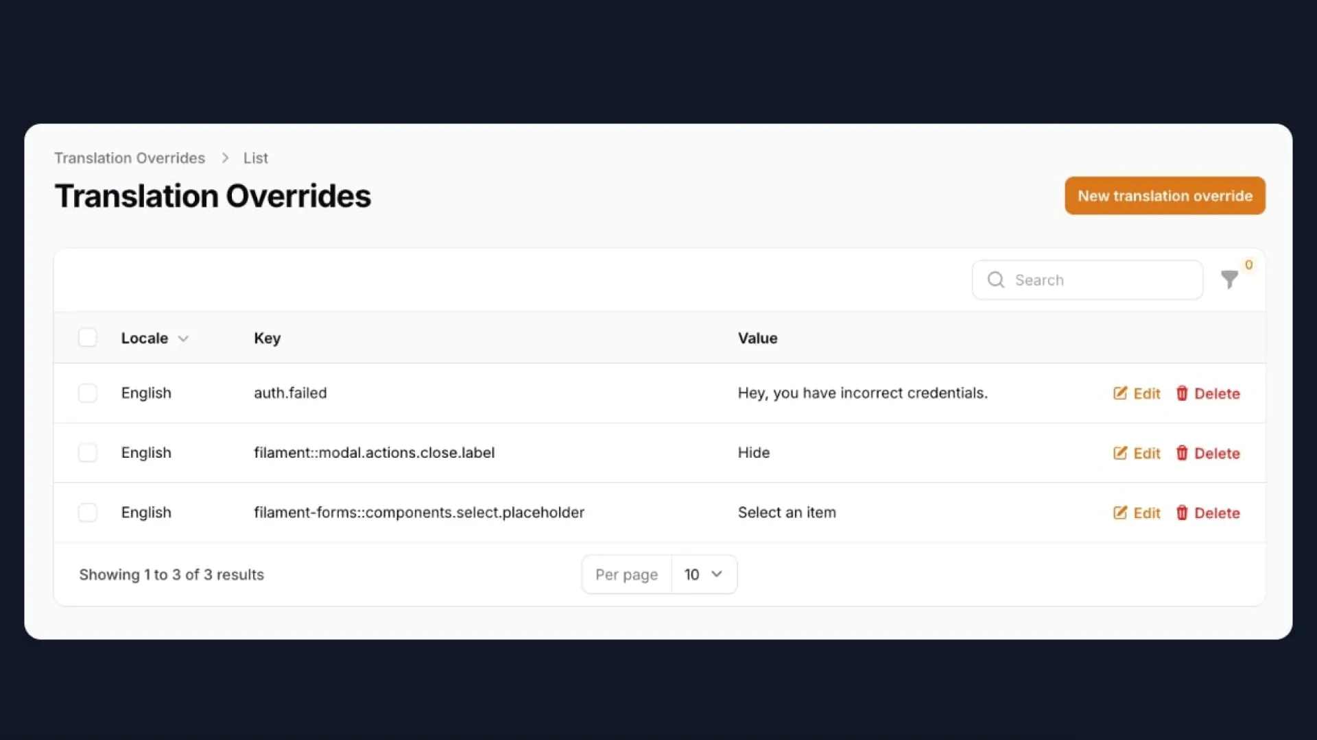 Translation Overrides by Jayson Temporas - Filament