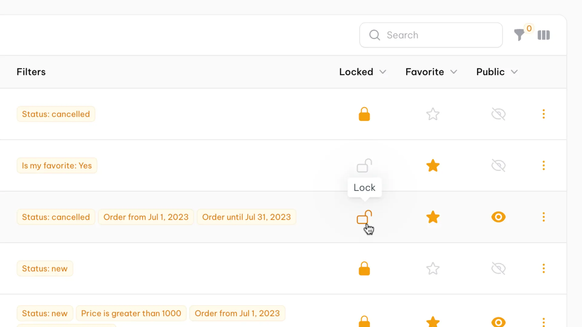 Toggle Icon Column by Kenneth Sese - Filament