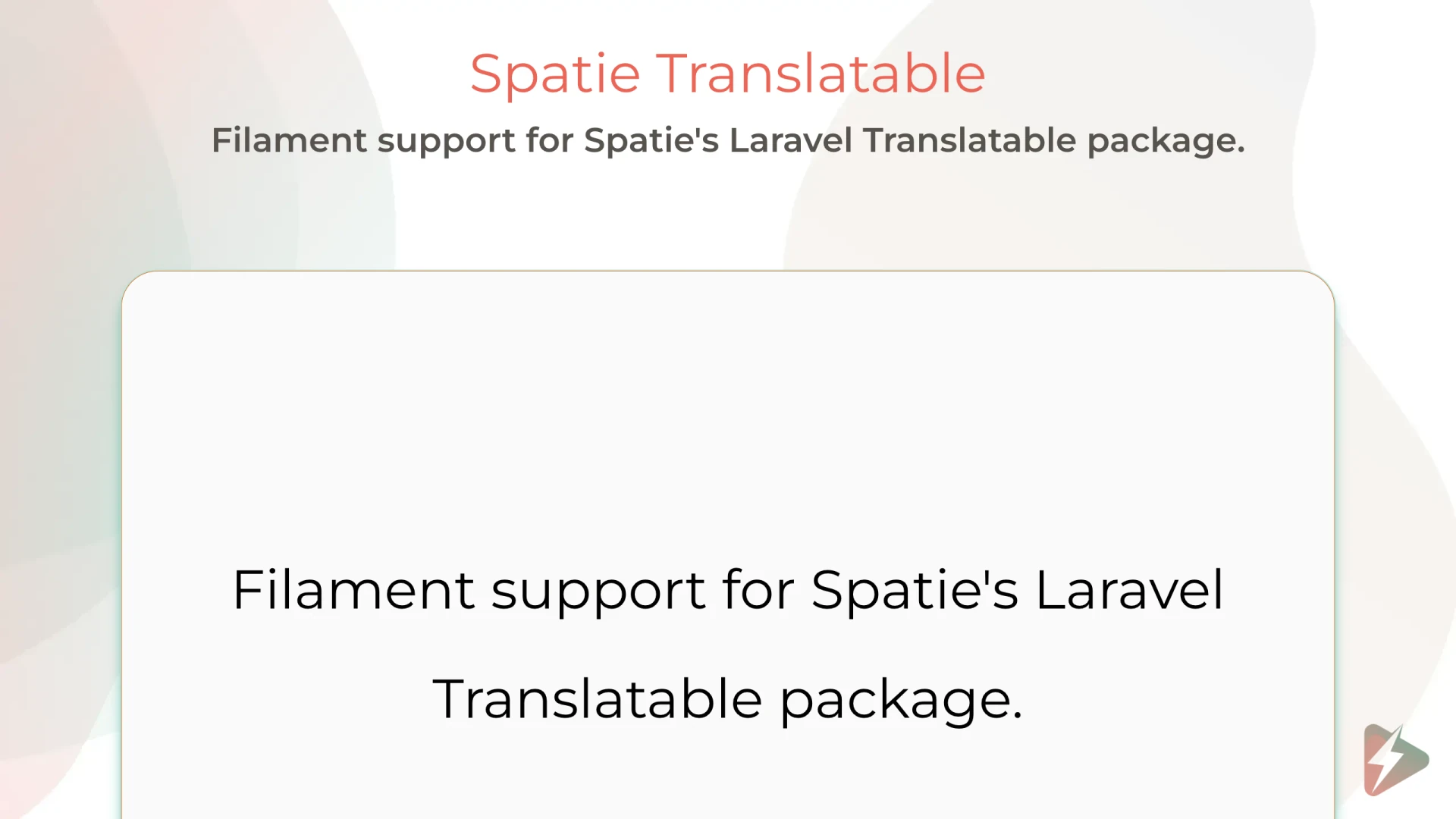 Spatie Translatable by Lara Zeus - Filament