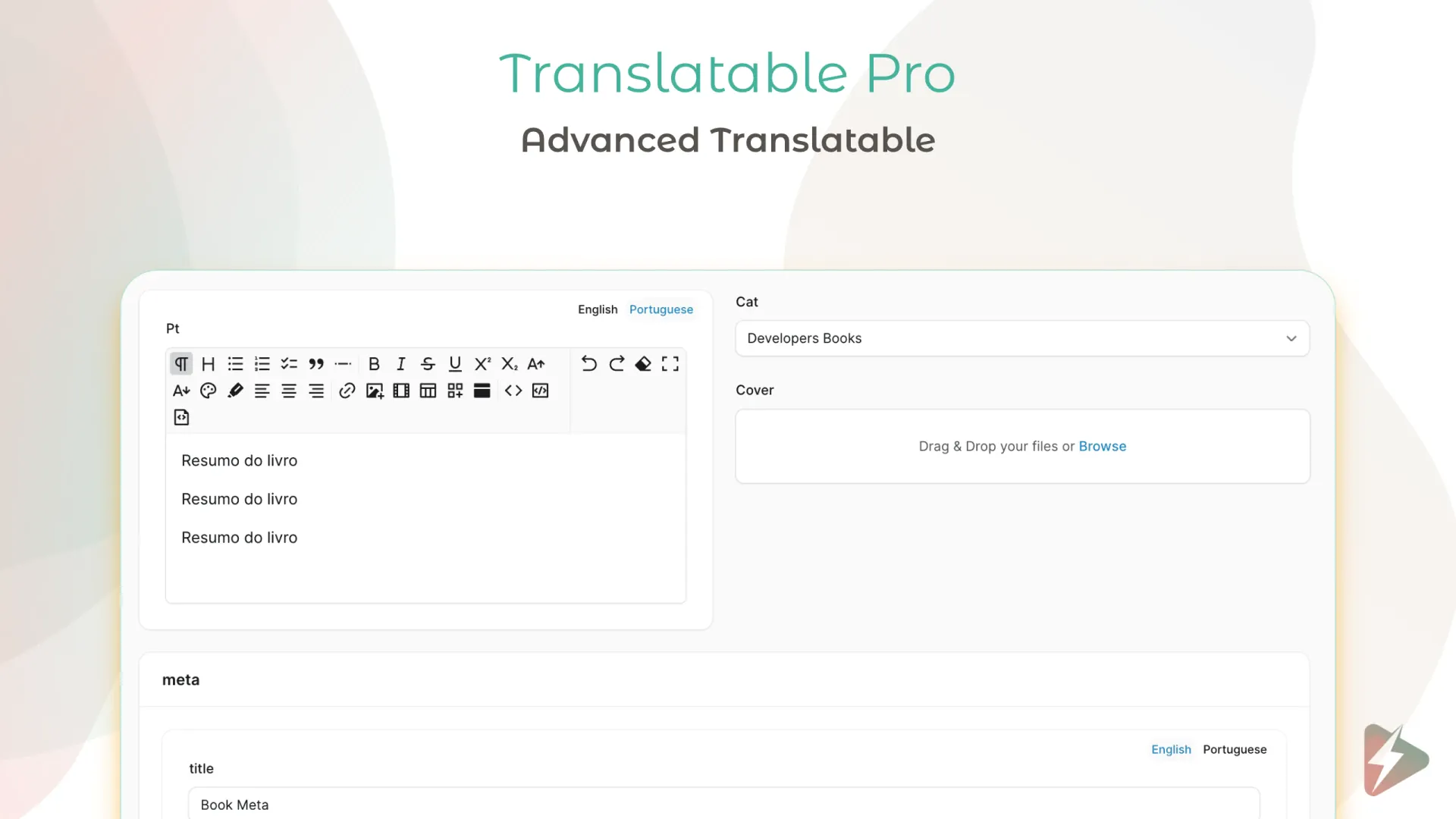 Translatable Pro ⚡️ Advanced Translatable by Lara Zeus - Filament