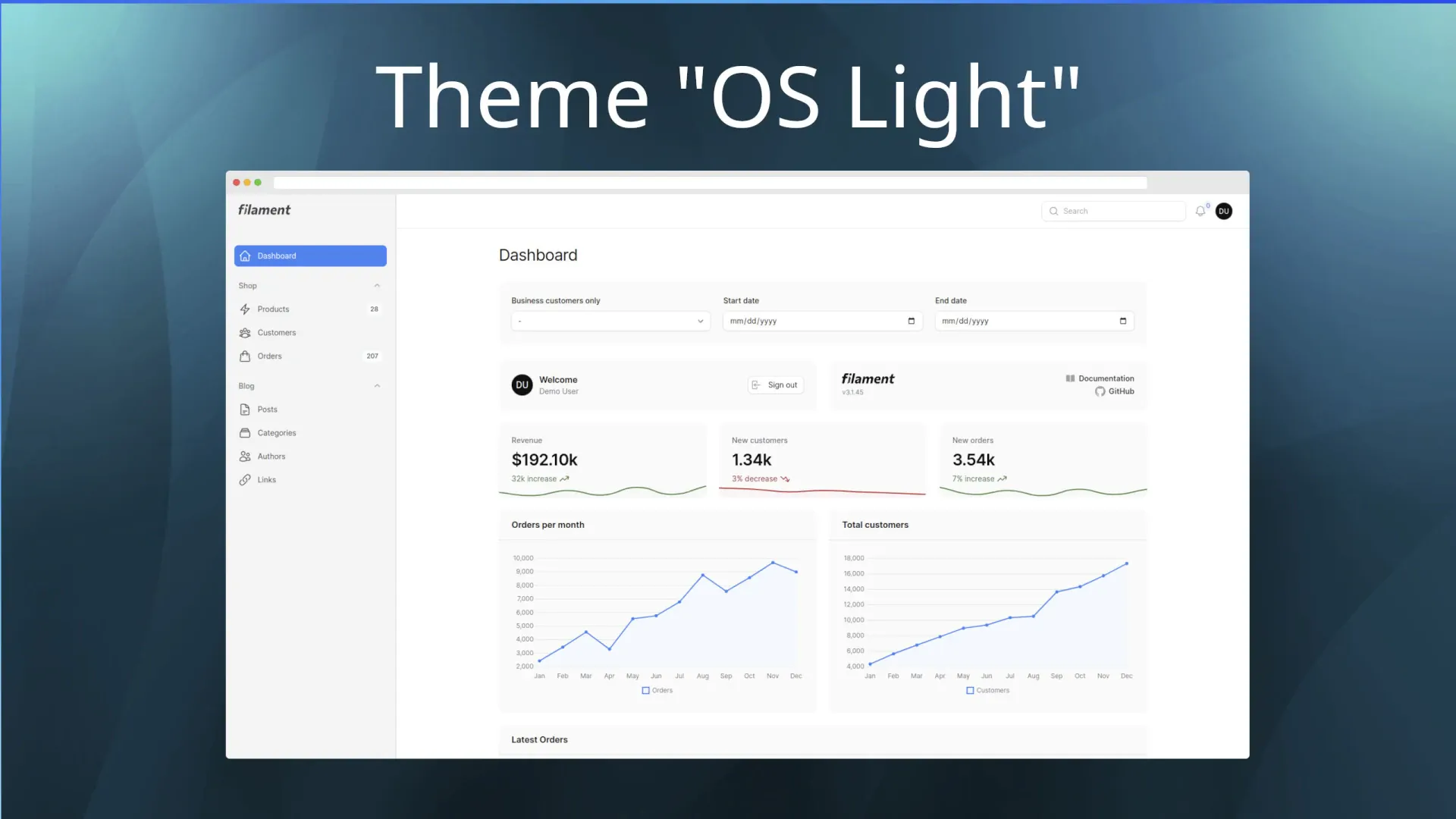 OS Light Theme by Marcus Venghaus - Filament