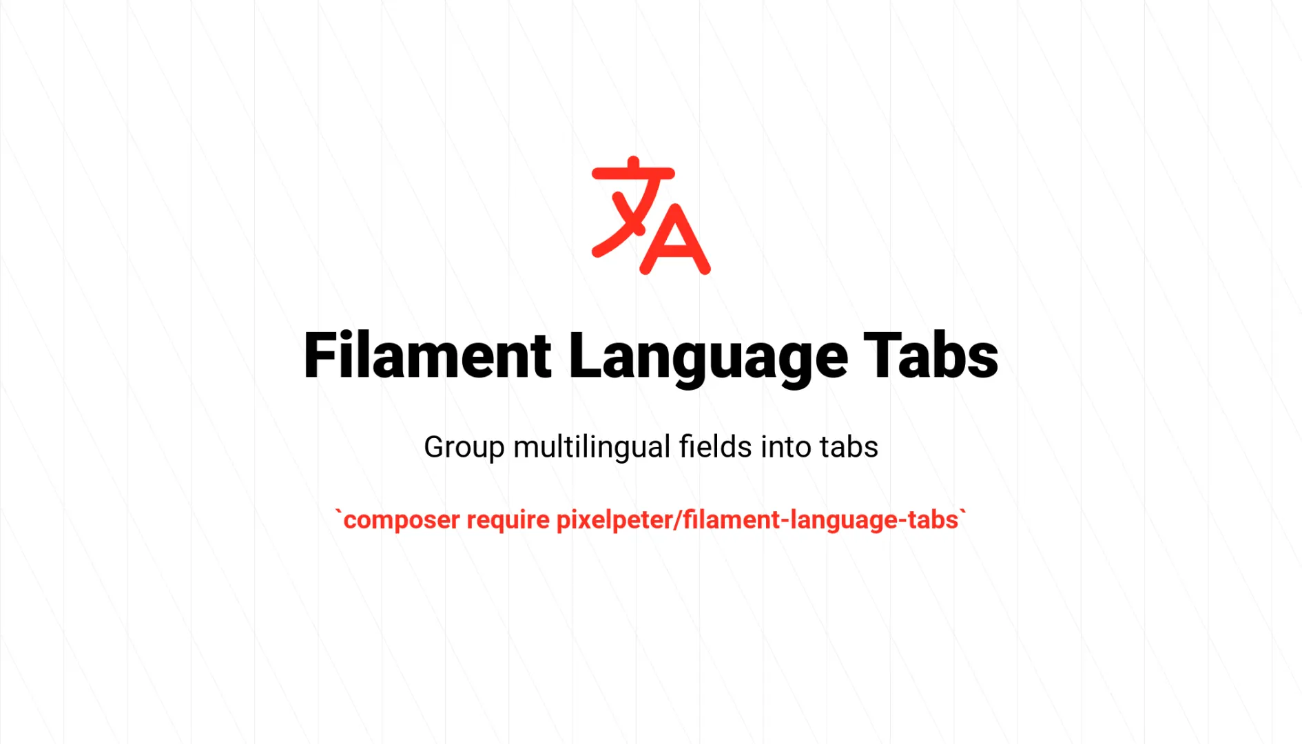 Language Tabs by pixelpeter - Filament