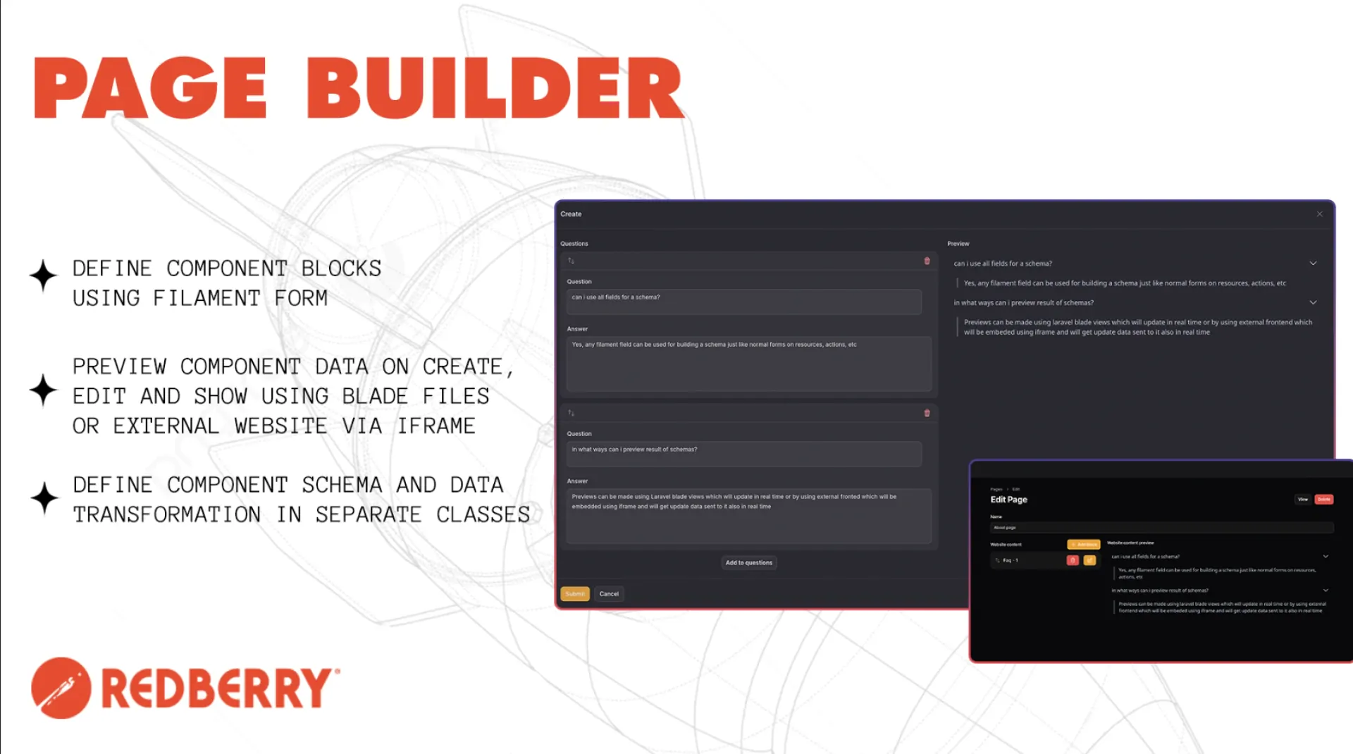 Page Builder by Redberry - Filament