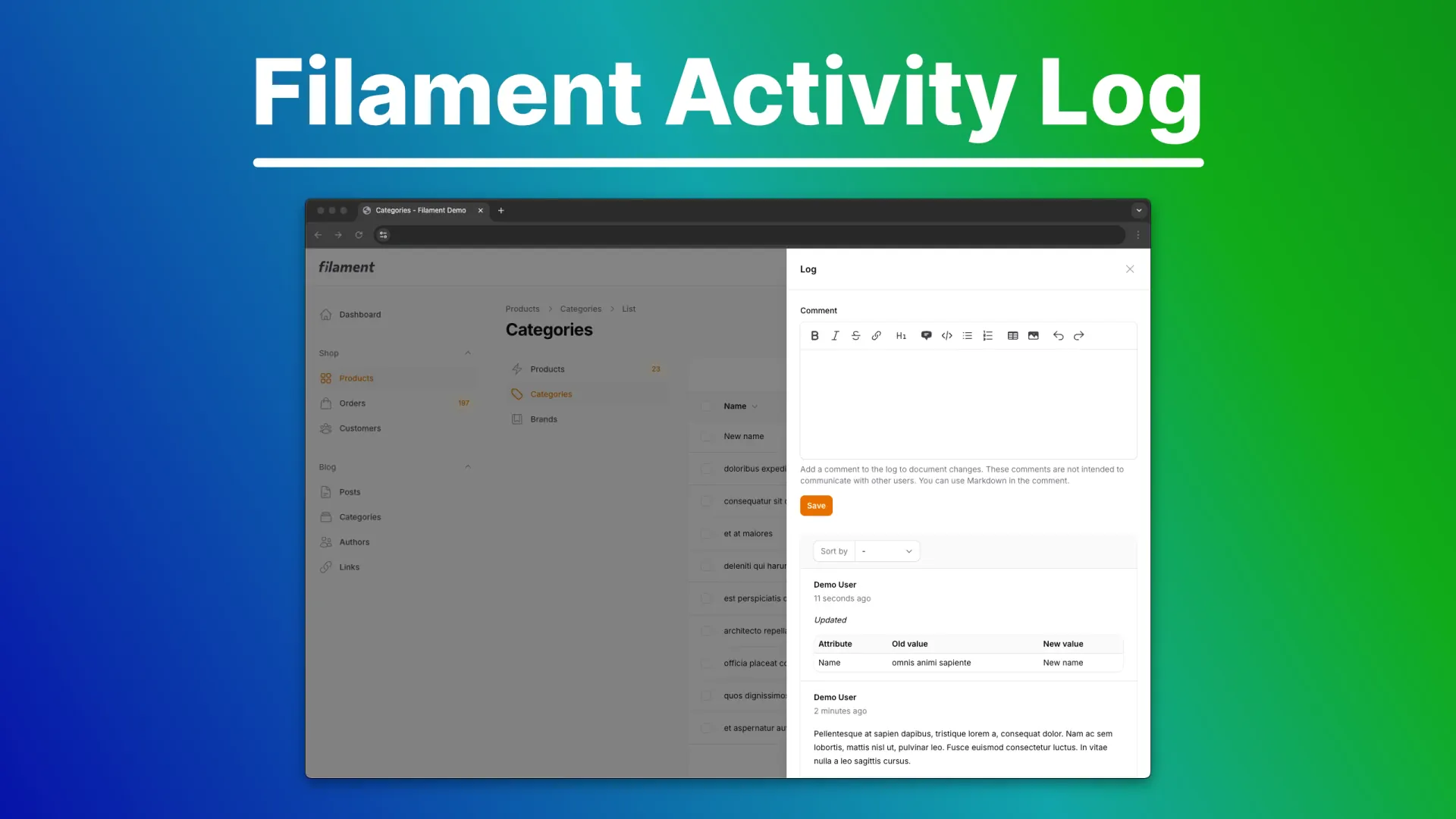 Activity Log by SWIS - Filament