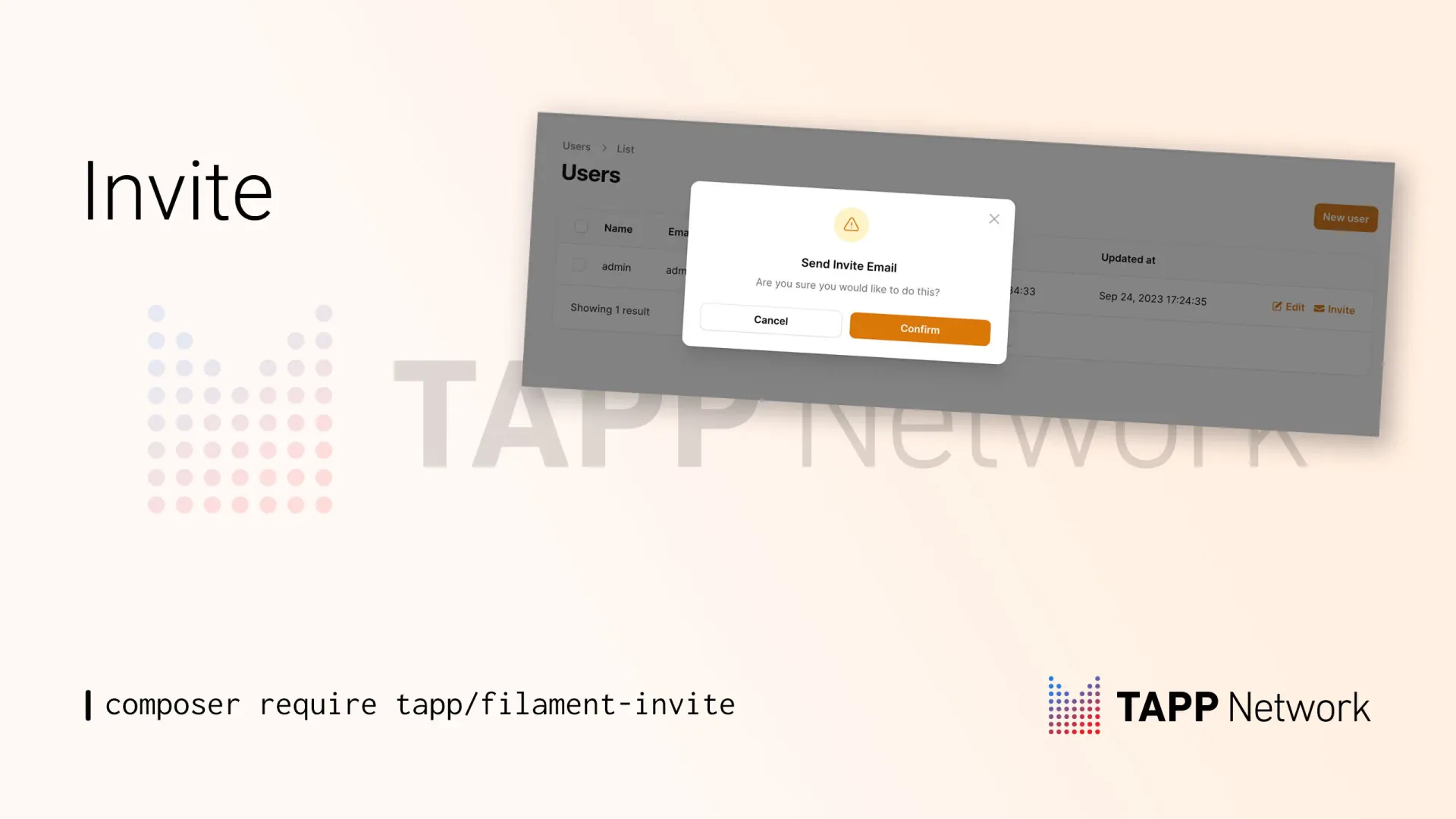 Invites by Tapp Network - Filament