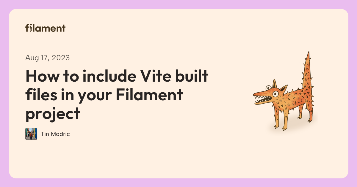 How to include Vite built files in your Filament project - Filament